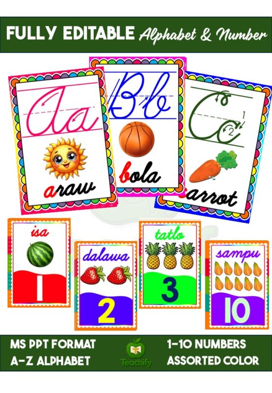 Cursive Alphabets and Numbers in Filipino_Fully Editable in MS ...